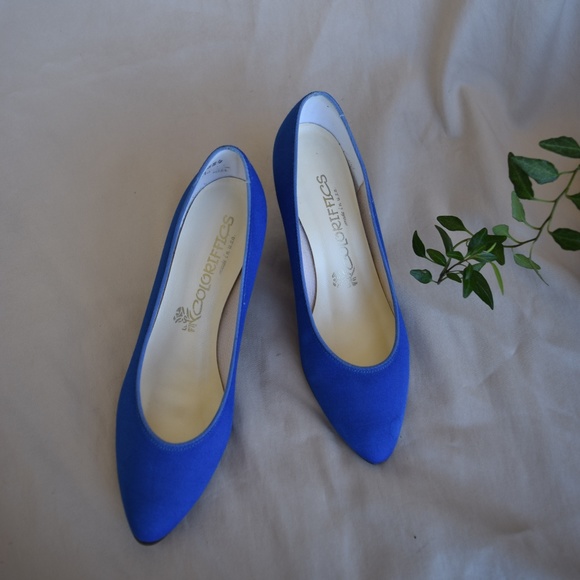 Colorrifics | Shoes | Vintage Court Shoes In A Vibrant Cobalt Blue ...